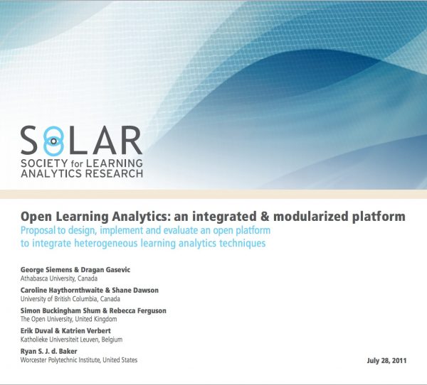 Open Learning Analytics: an integrated & modularized platform - Society ...